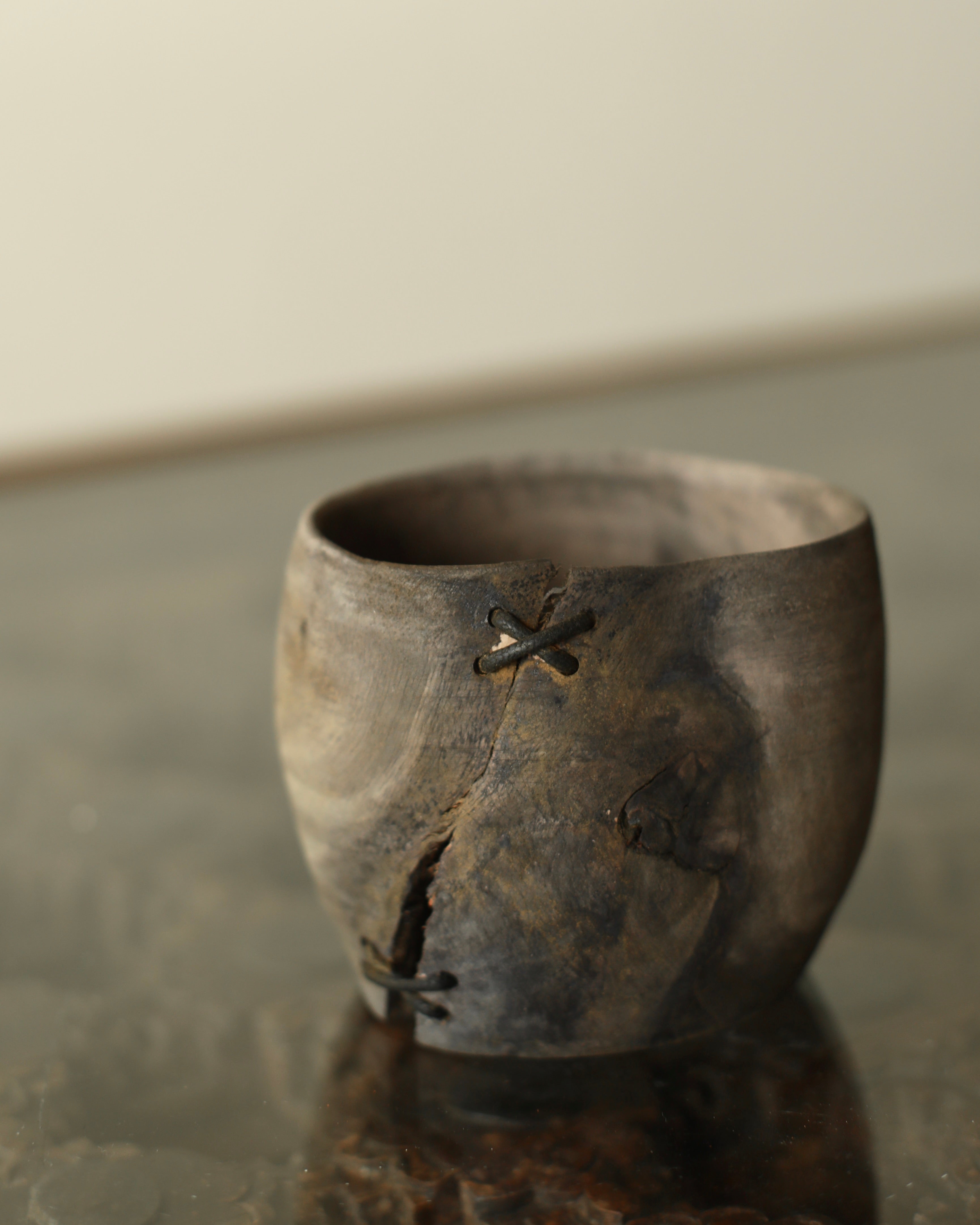 Glenn Dane 'Cup from sustainably sourced maple, with iron oxide & stit ...